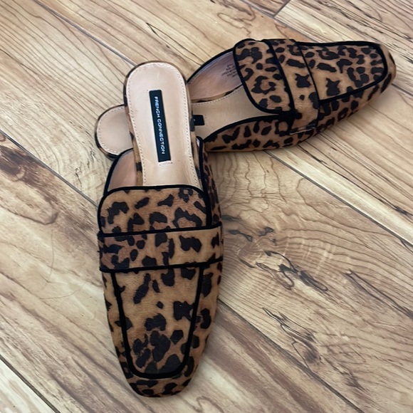 French Connection | Shoes | French Connection Animal Print Mules New ...